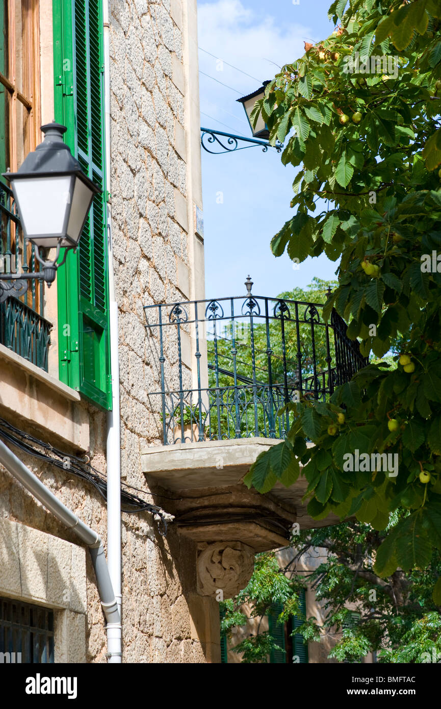 Balcony in Valldemossa on Majorca in Spain Stock Photo - Alamy