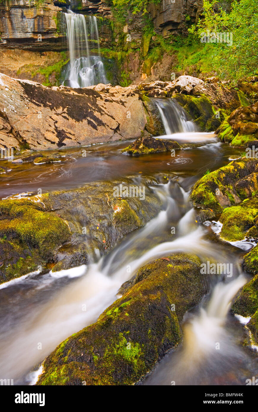 Thornton Force Waterfall, Ingleton, orkshire Dales National Park, UK ...