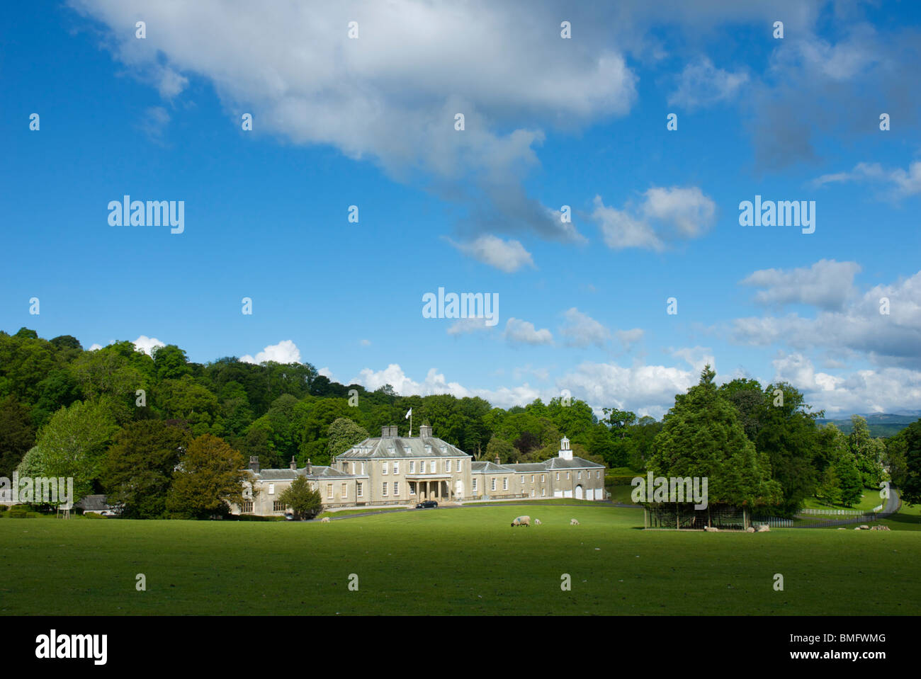 Dallam Tower and deer park, Milnthorpe, Cumbria, England UK Stock Photo ...