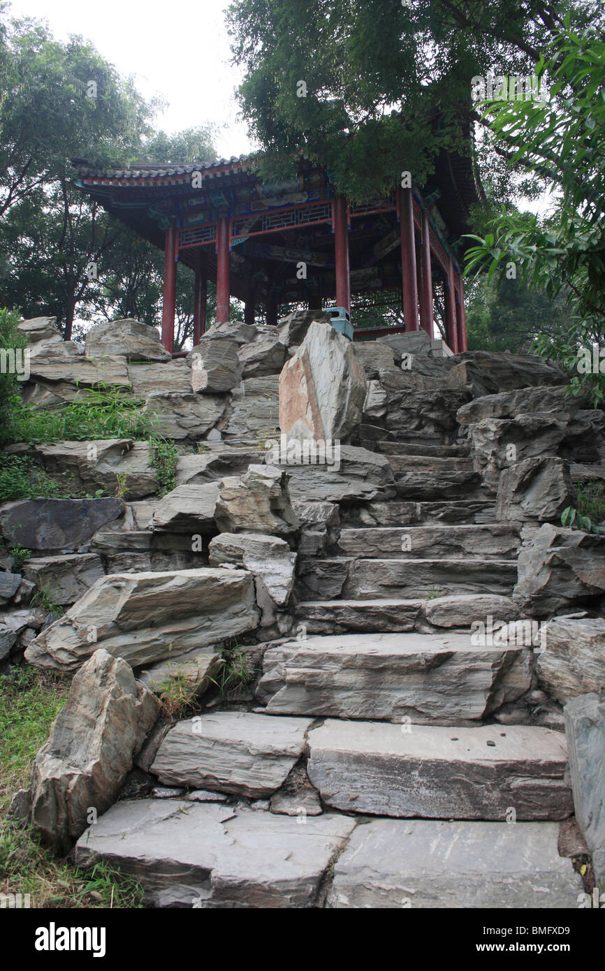 Sifang Pavilion, Yichun Garden, Yuanmingyuan Park, Beijing, China Stock ...