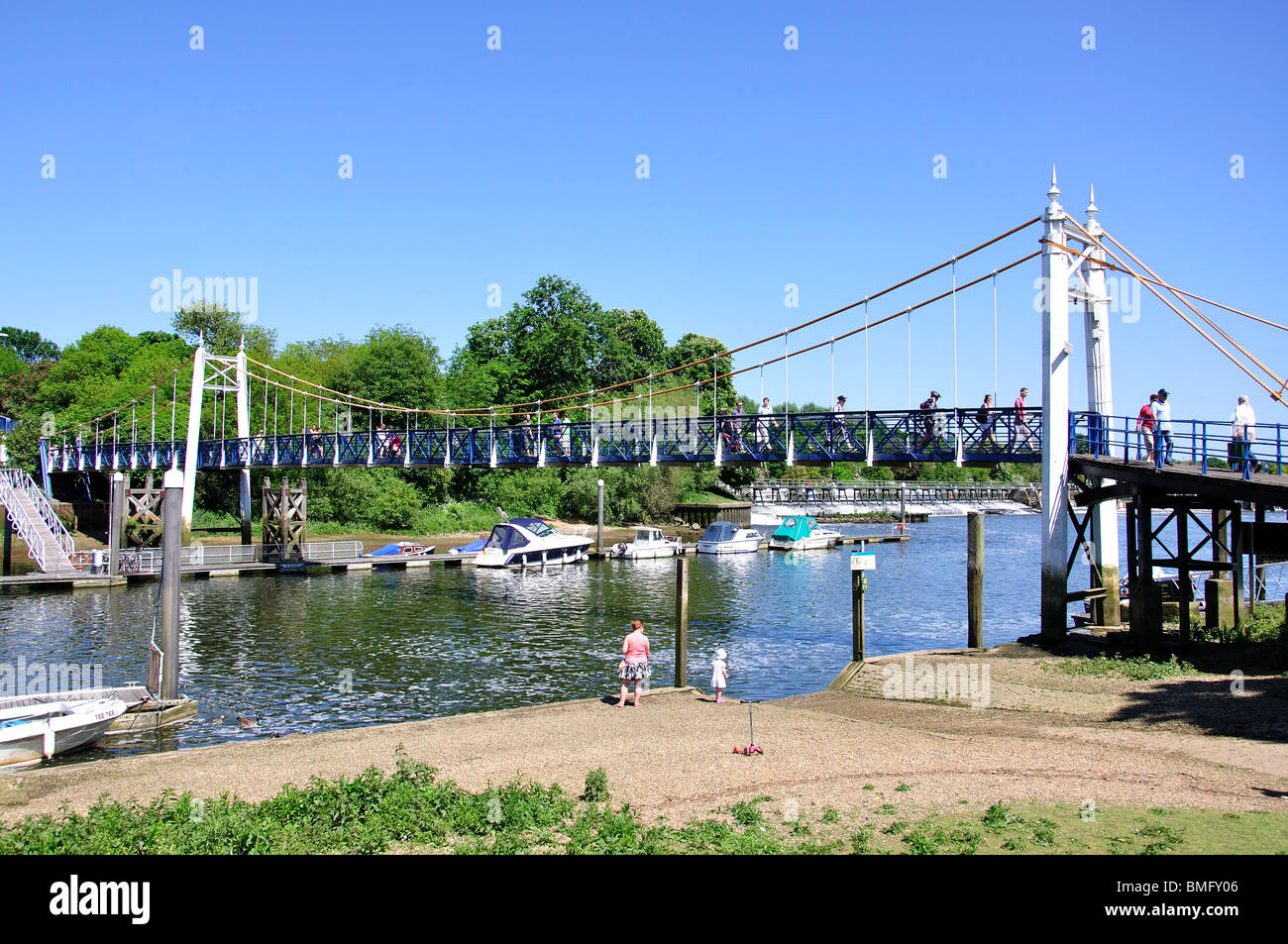 The Western Suspension Bridge, Teddington Lock, London Borough of ...