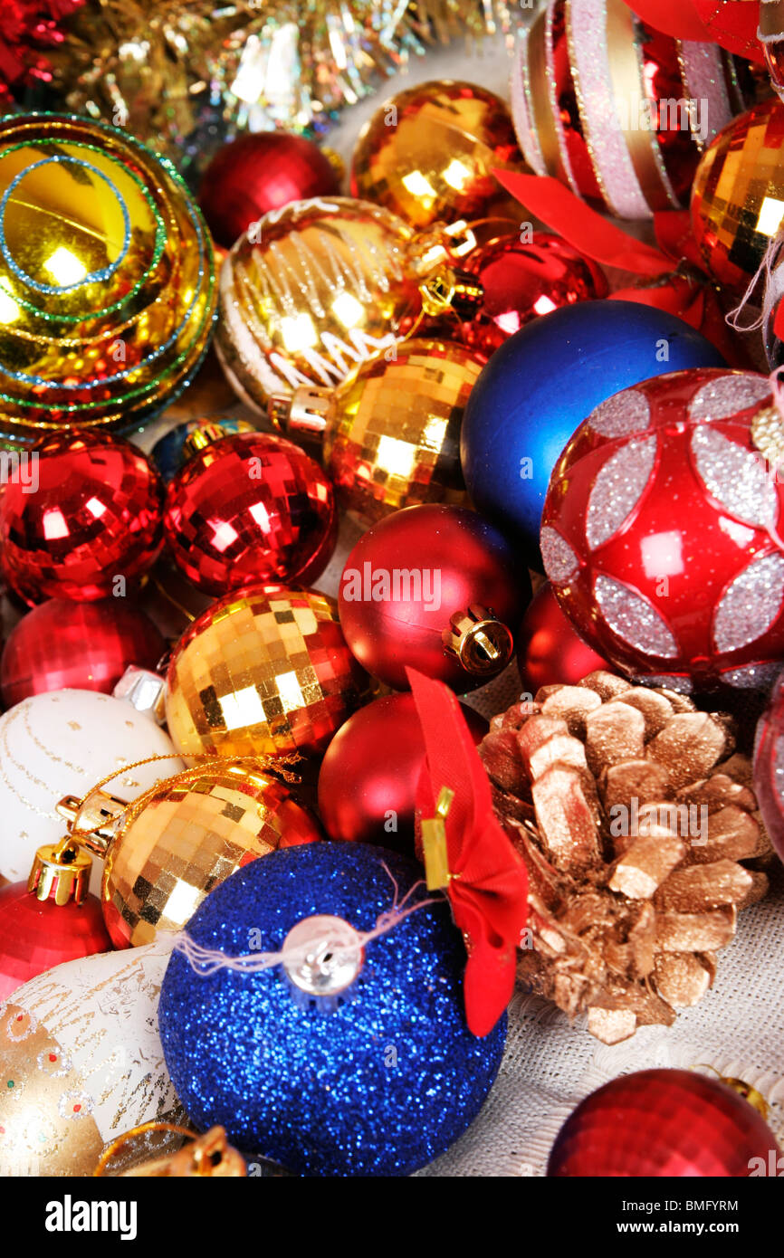 Close-up picture of christmas decorations Stock Photo - Alamy