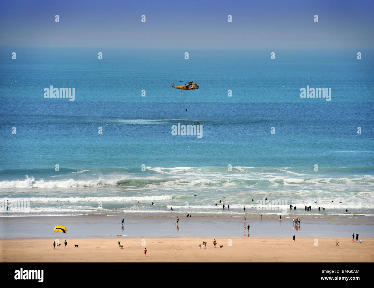 Coastguard sea king rescue helicopter hi-res stock photography and ...