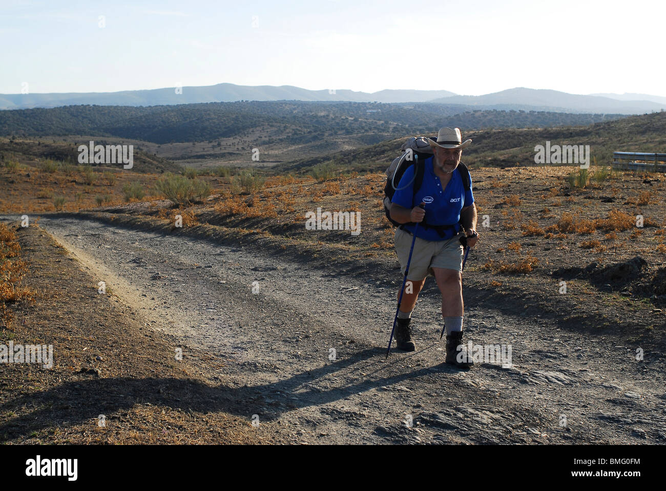 Pilgrim with walking stick hi-res stock photography and images - Alamy