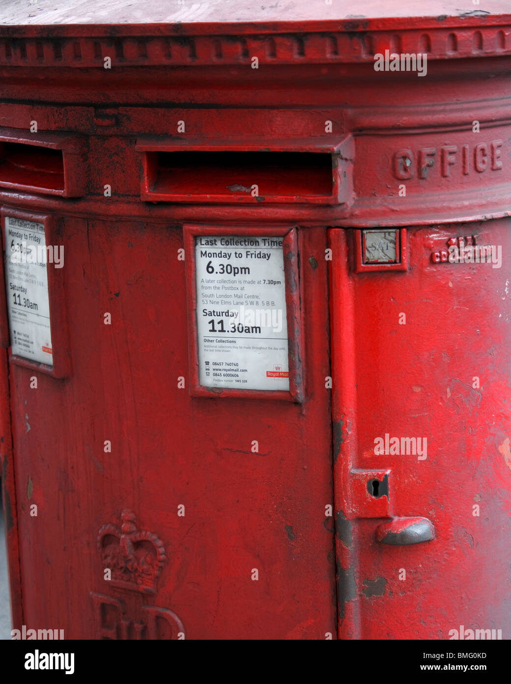 red mailbox in London Stock Photo - Alamy