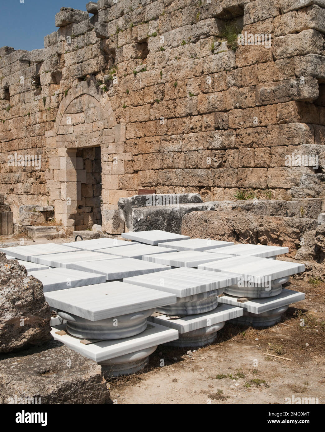 Turkey Antalya - Perge or ancient Pergamon - new marble bases await the ...
