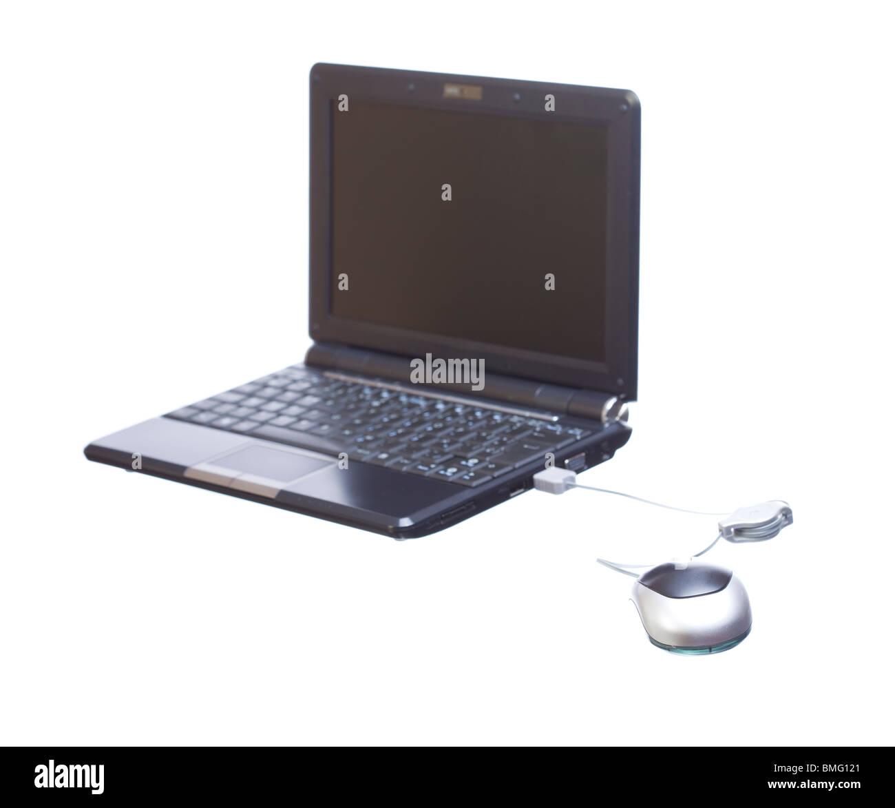 image of a new small netbook isolated over a white background Stock ...