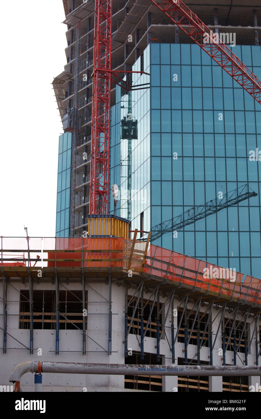 construction of Prime Tower in Zurich Stock Photo - Alamy