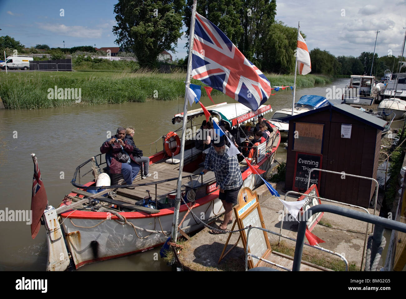 a boat trip in sandwich, kent, england Stock Photo - Alamy
