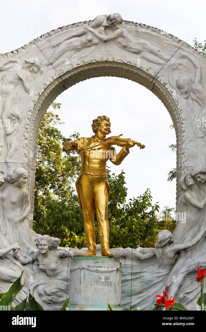 Austria, Vienna, Johann Strauss Monument Stock Photo - Alamy