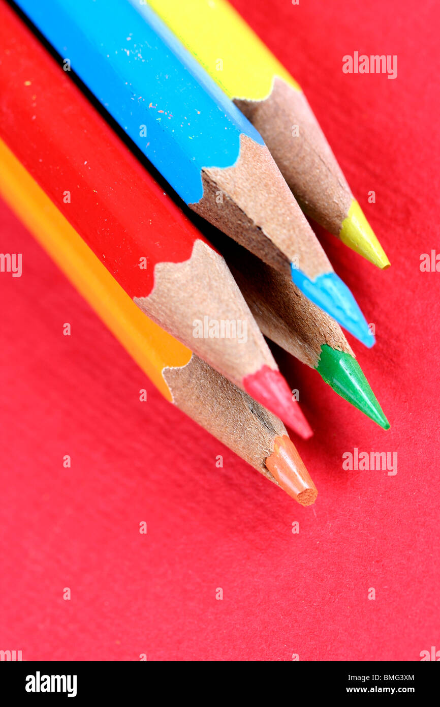 Close-up picture of sharp pencils Stock Photo - Alamy