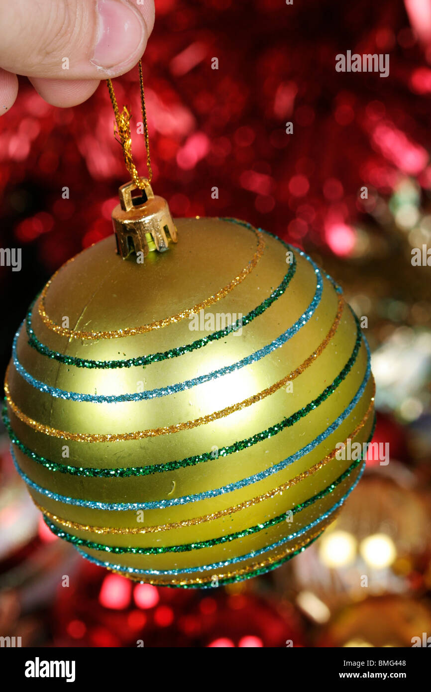 Close-up picture of christmas decorations Stock Photo - Alamy