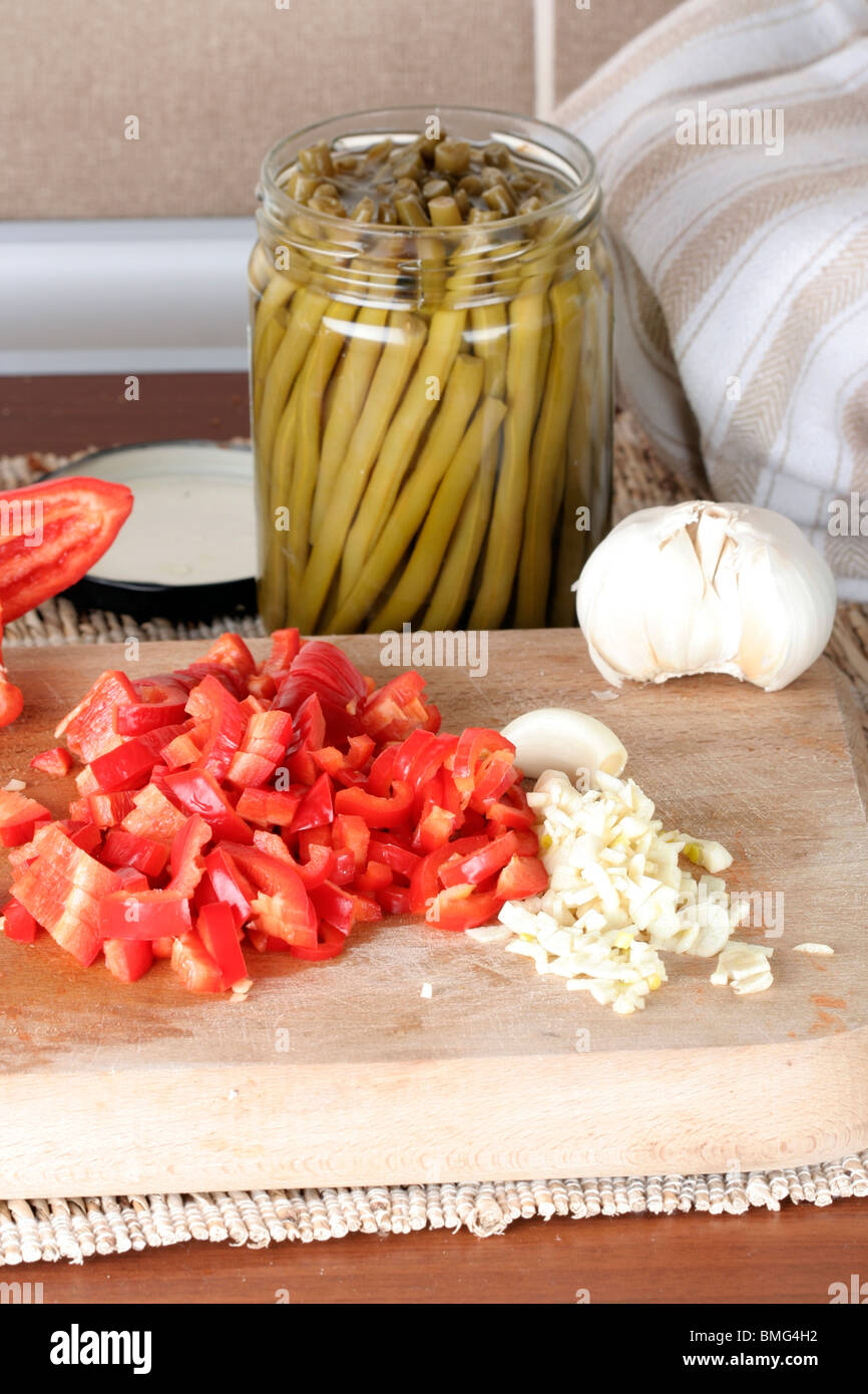 Vegetables cutted in small pieces Stock Photo - Alamy