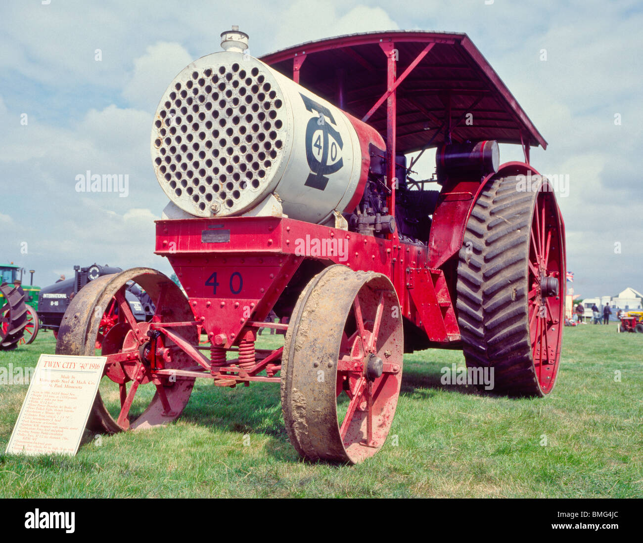 A large steam engine in red Stock Photo - Alamy