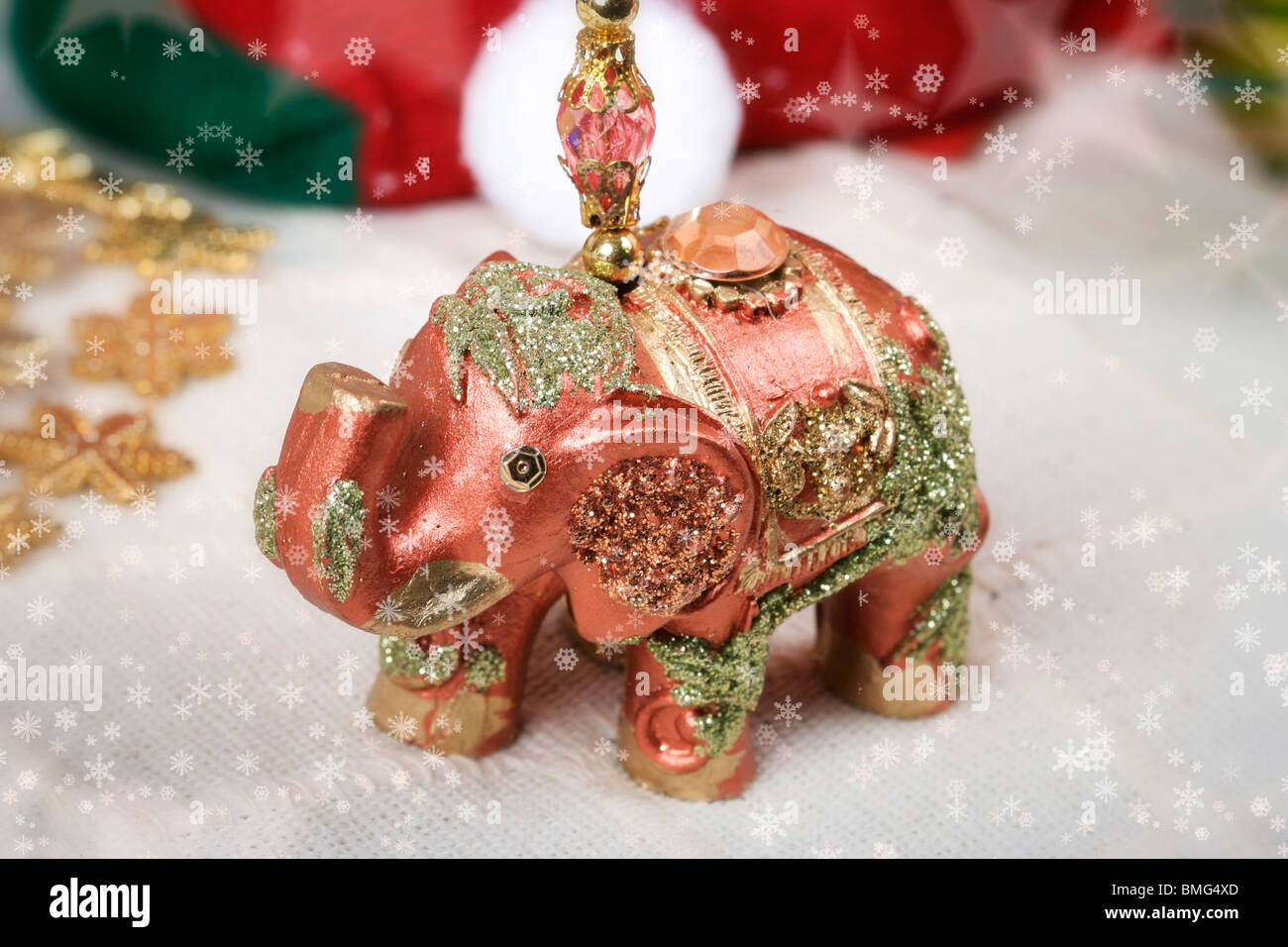 Close-up picture of christmas decorations Stock Photo - Alamy