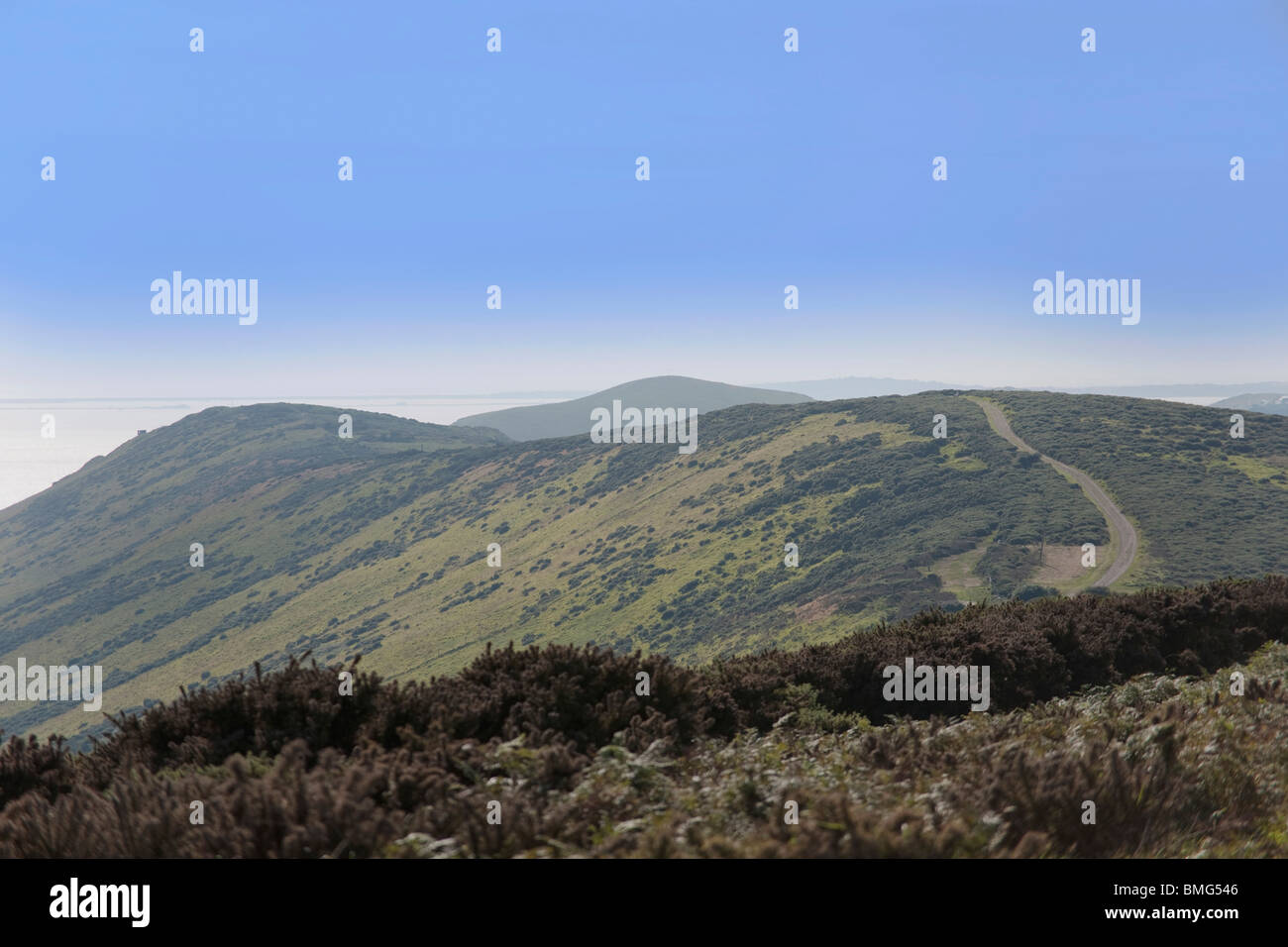 the view over dorset countryside from whiteways hill on army training ...