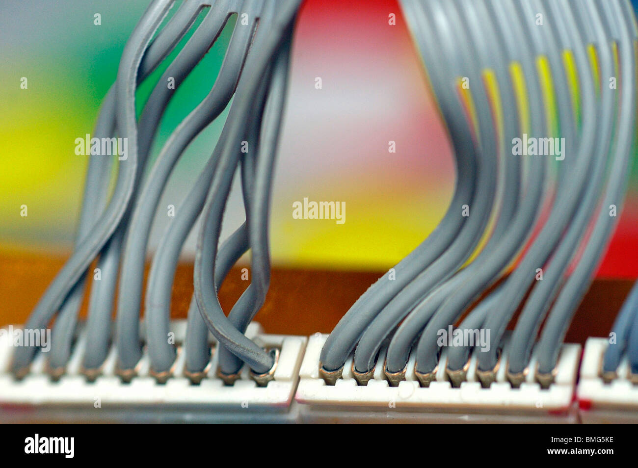 Electronic Cables Detail Stock Photo - Alamy