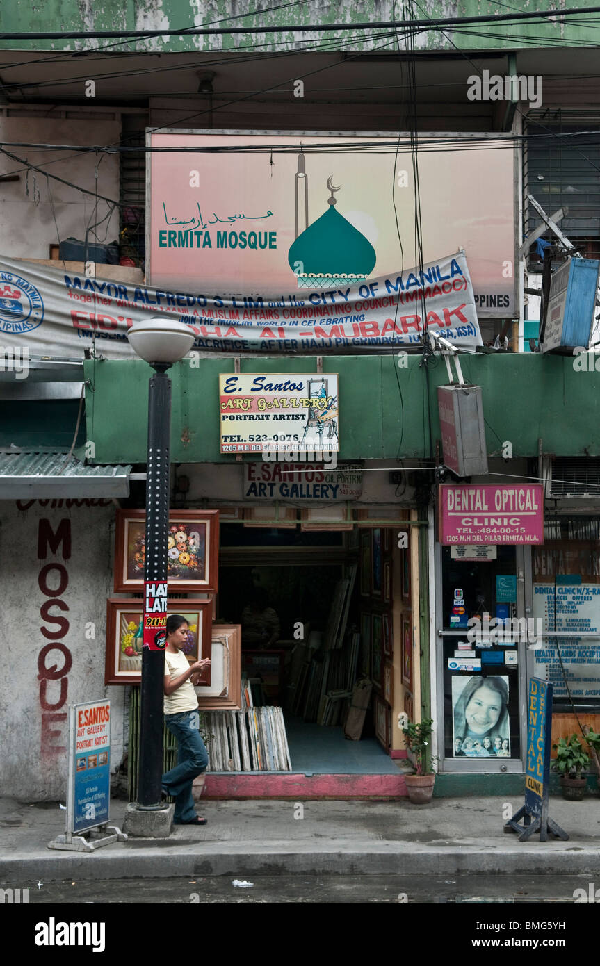 Philippines, Mosque in the Malate district of the city of Manila Stock ...