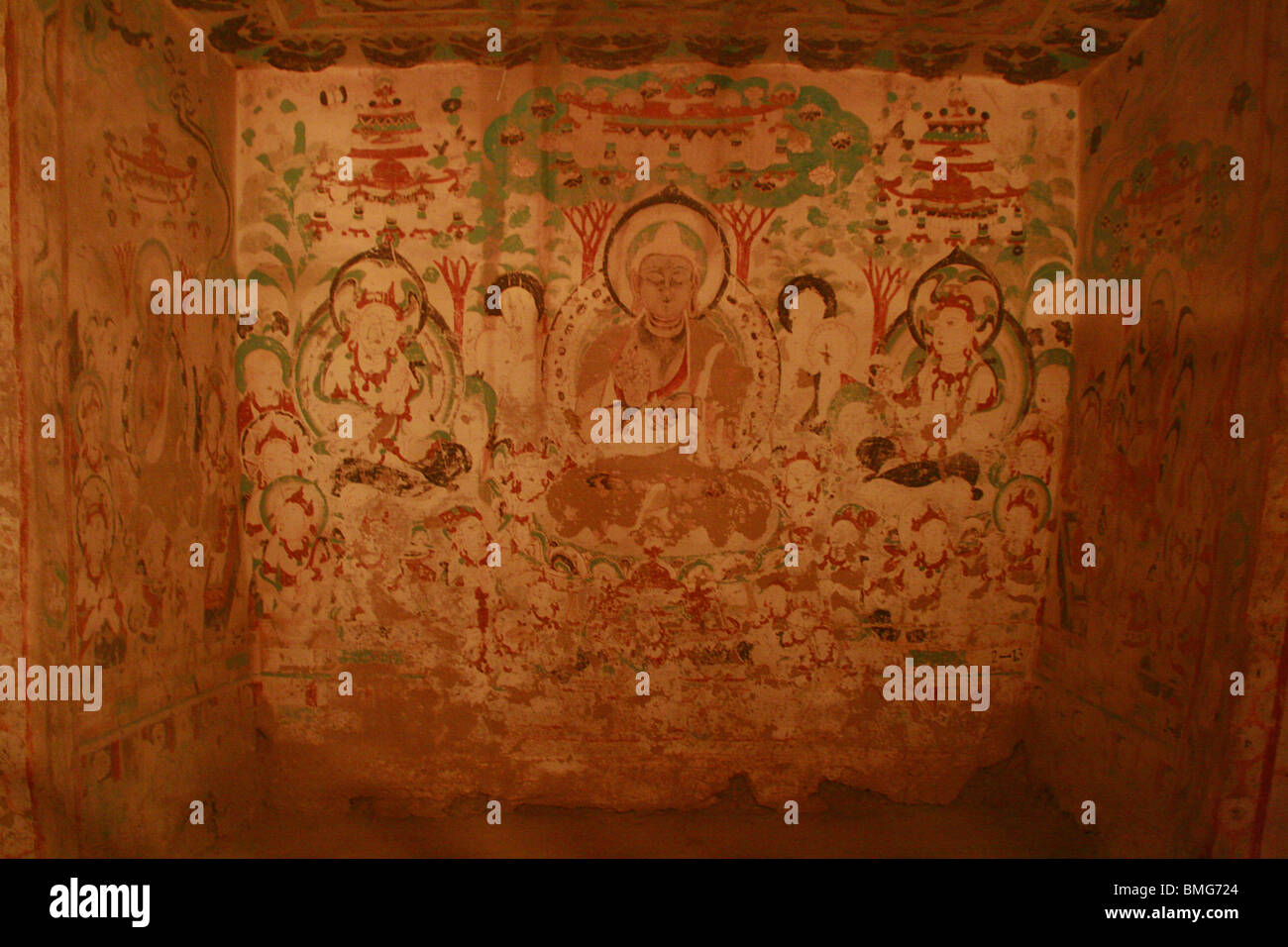 Exquisite cave wall painting, Dunhuang Mogao Grottoes Exhibition, National Art Museum Of China ...