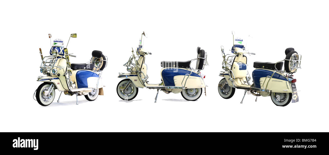 Mods lambretta scooter Cut Out Stock Images & Pictures - Alamy
