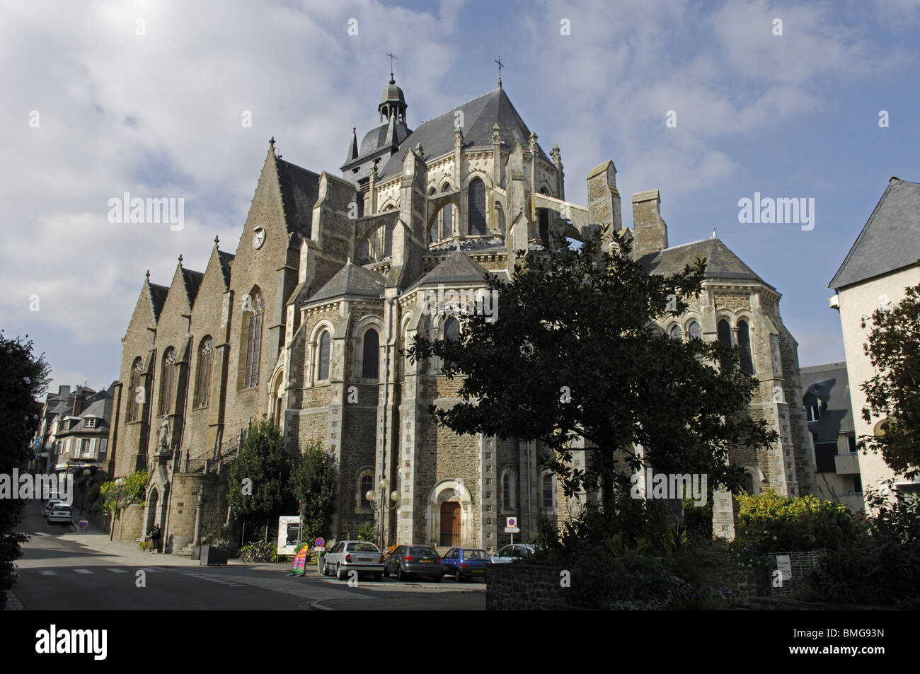 Basilica Notre Dame, Mayenne in the Mayenne (53) departement of France ...