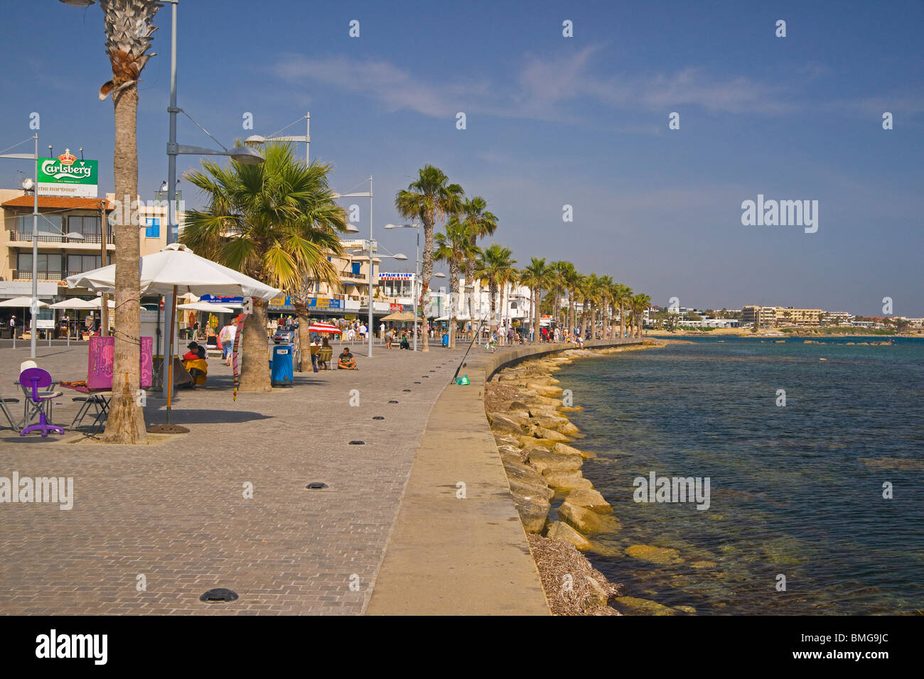 Promenade, seafront, Paphos, Cyprus Stock Photo - Alamy