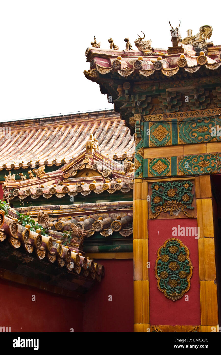 Architecture details of Ningxiang Gate, Forbidden City, Beijing, China ...