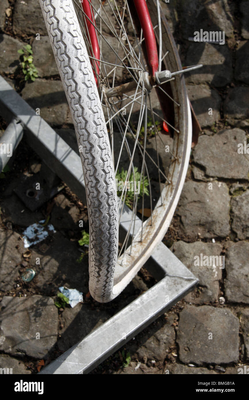 one damaged bike in street road Stock Photo - Alamy