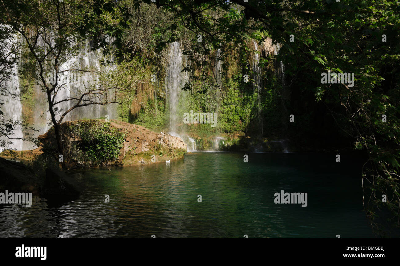 Turkey Antalya - the Kursunlu waterfalls and natural forest park Stock ...