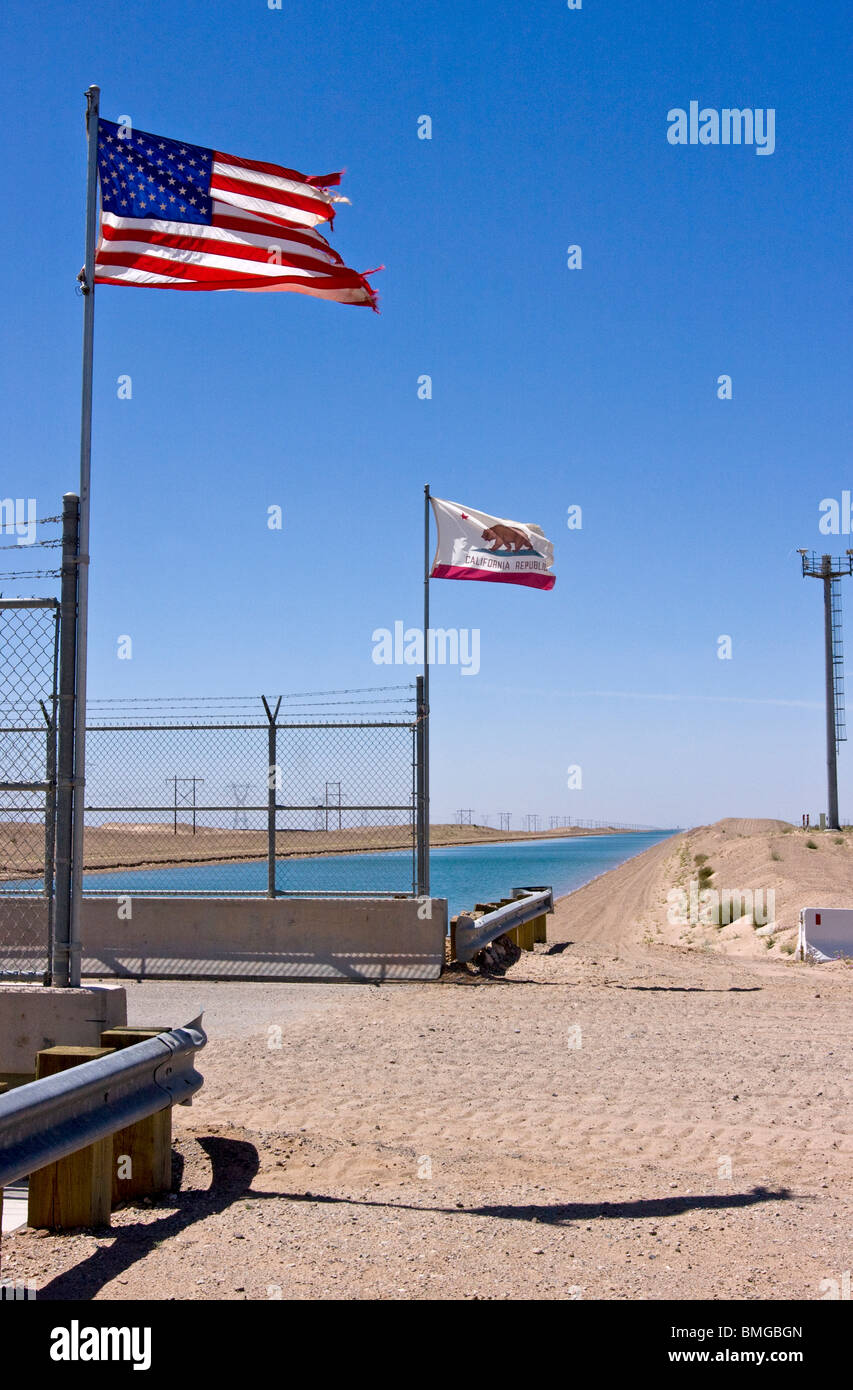 The All American Canal carries diverted Colorado River water from above ...