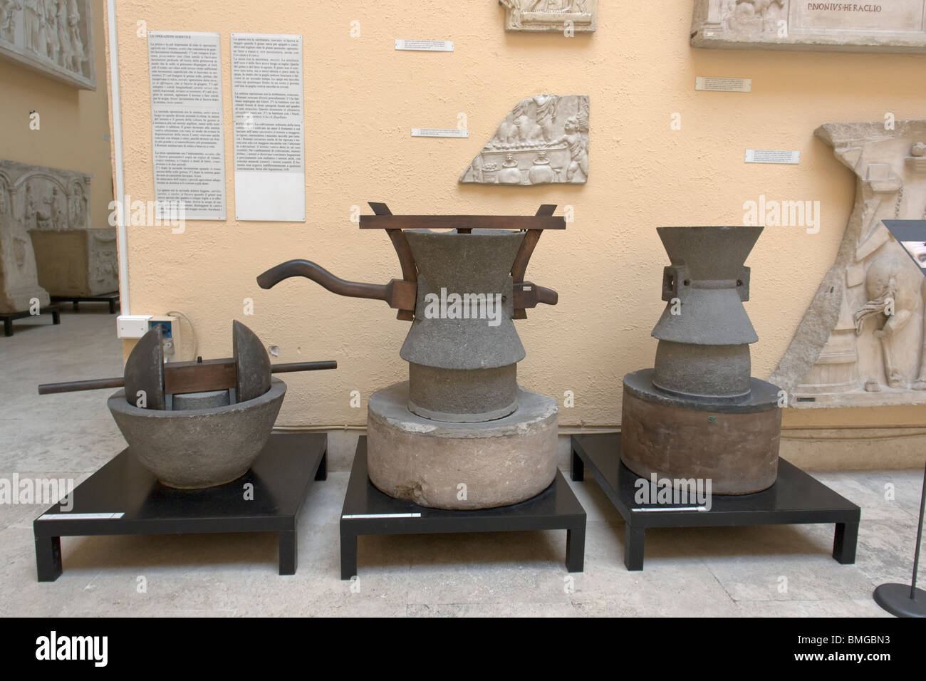 Three ancient Roman agricultural instruments (see description Stock ...