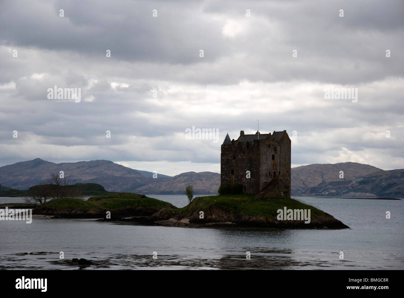 Brooding Castle Stalker Loch Laich Loch Linnhe Lorn Argyll Scotland ...