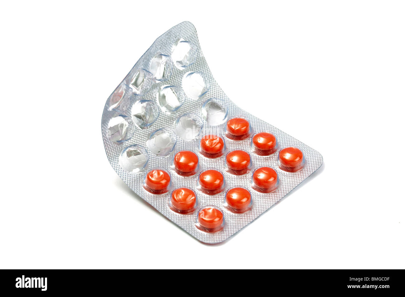 Set of red pills isolated on white Stock Photo - Alamy