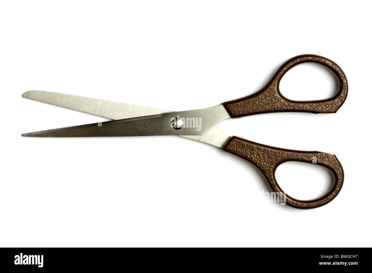 Open scissors isolated on white background Stock Photo - Alamy
