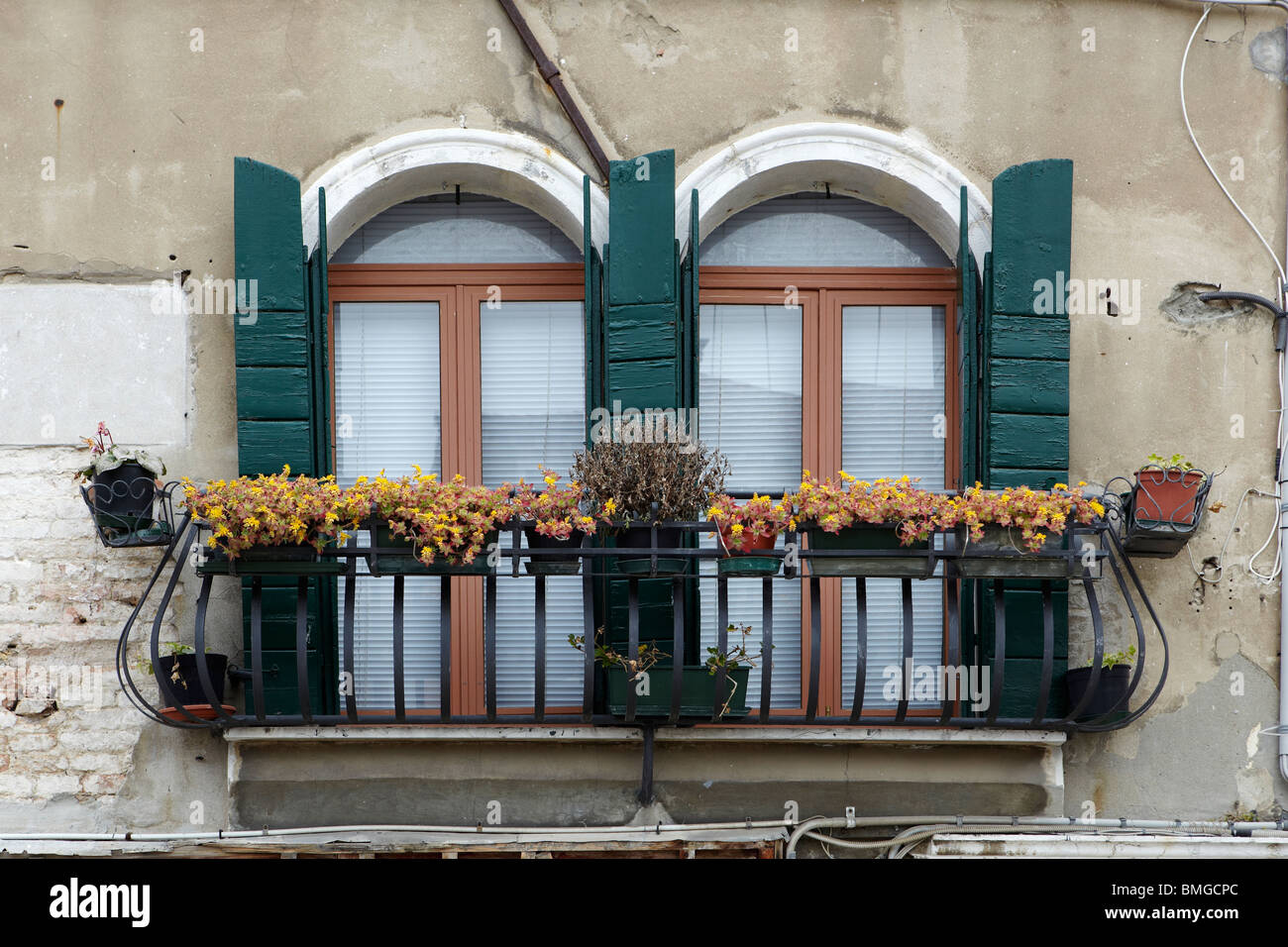 Pretty balcony in Venice, Italy Stock Photo - Alamy