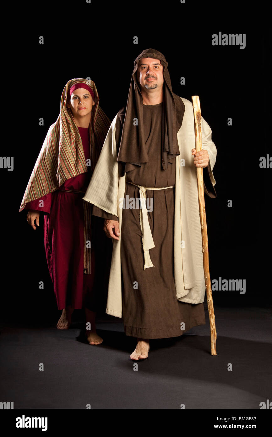 People Depicting Mary And Joseph Stock Photo - Alamy
