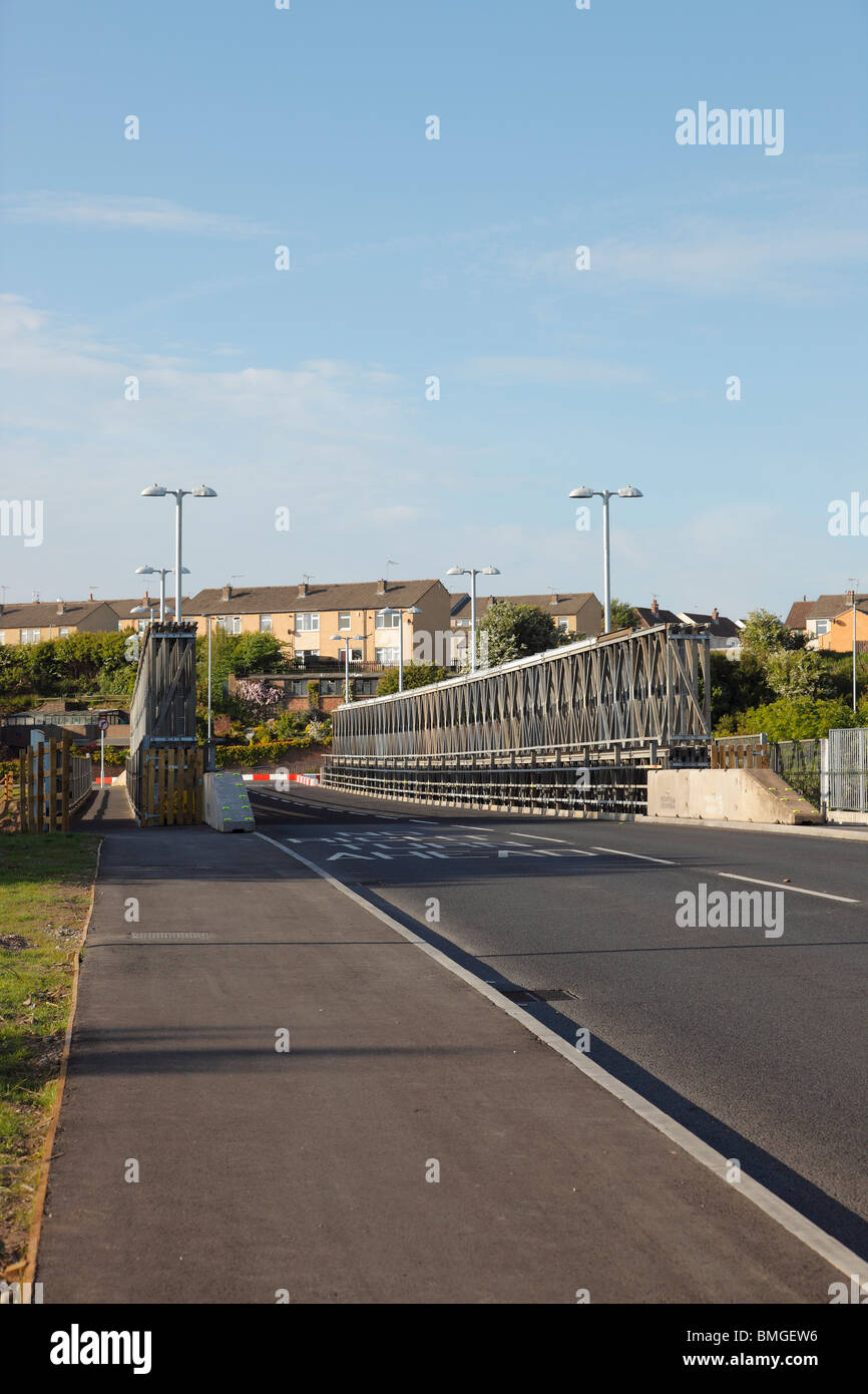 Workington temporary road bridge over the river Derwent. Which replaces ...