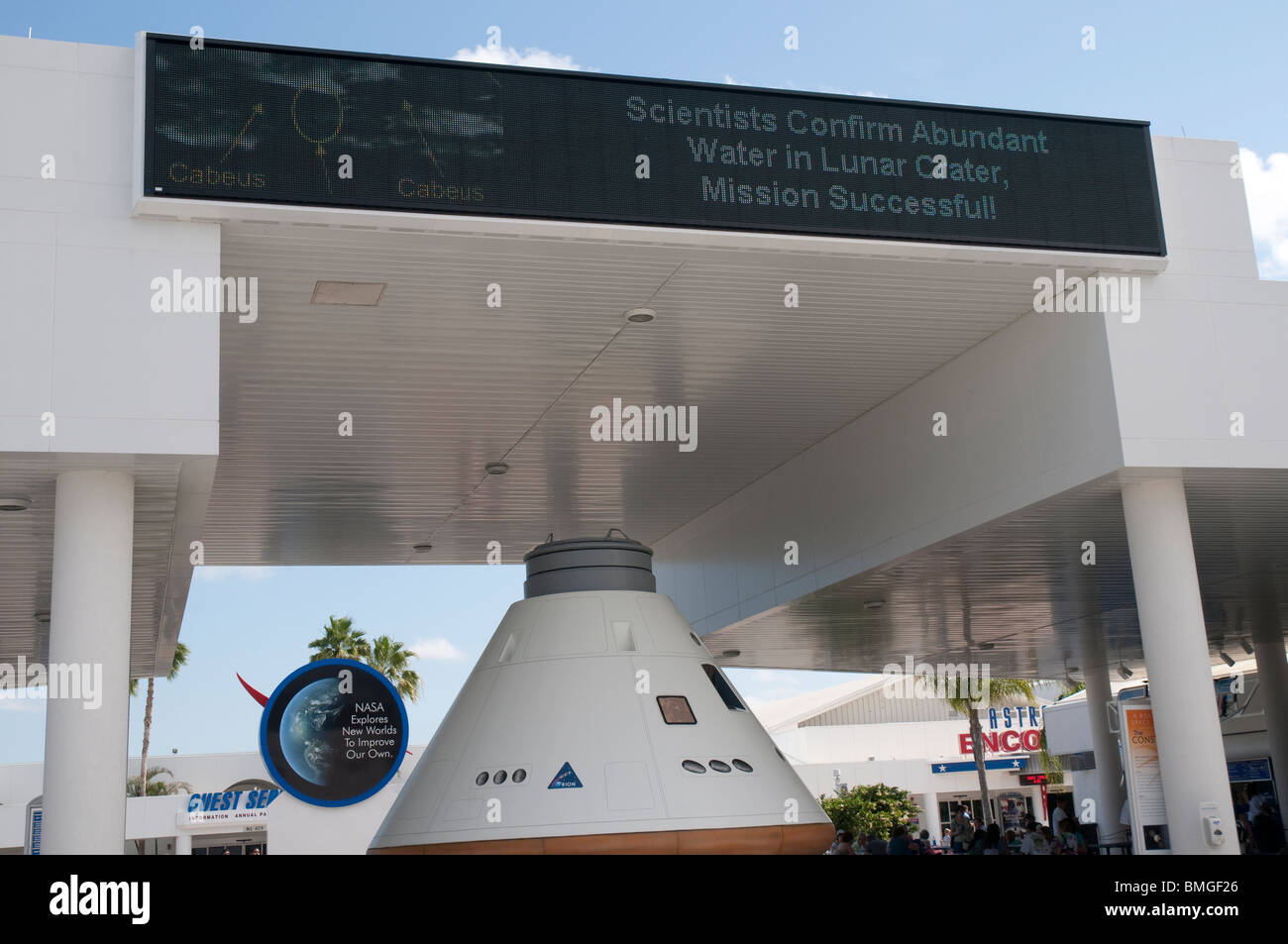 Overhead display at the Visitor Centre at Kennedy Space Centre, Cape ...
