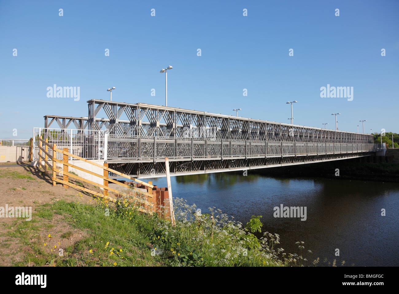 Workington temporary road bridge over the river Derwent. Which replaces ...
