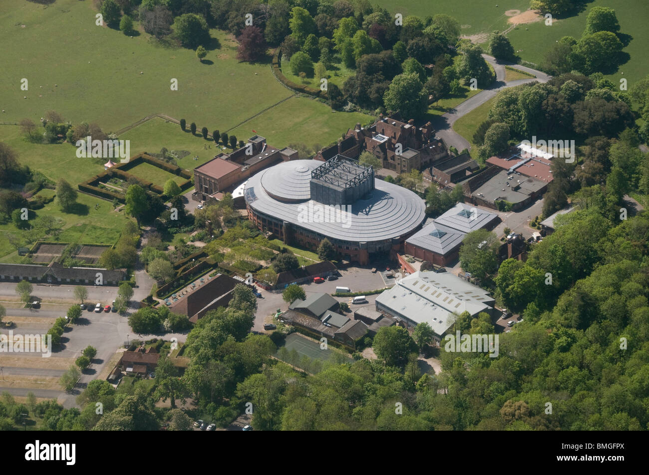 aerial photograph of Glyndebourne opera house, Sussex, England Stock ...