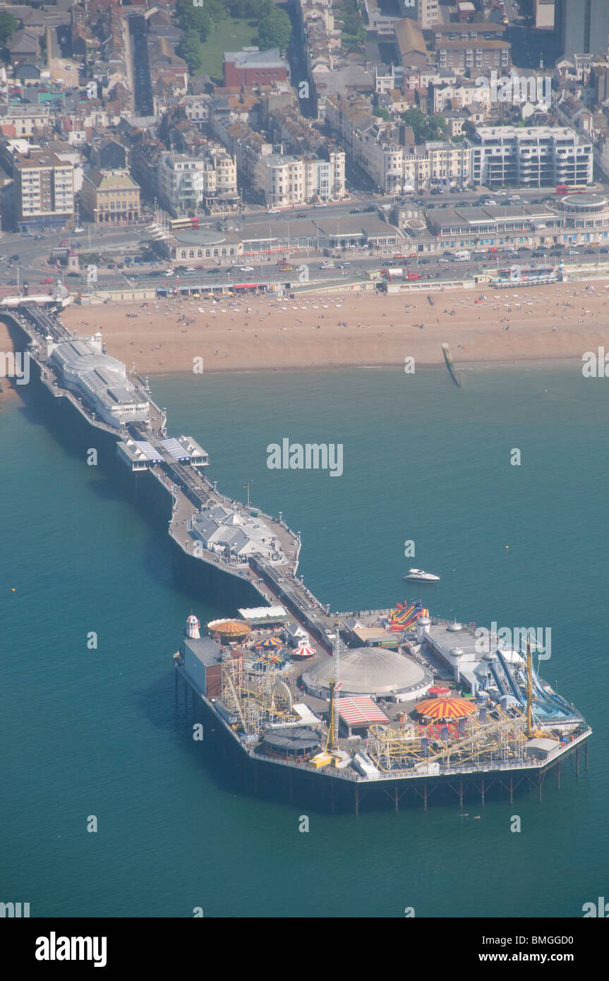 Aerial photograph of Brighton pier, East Sussex, England Stock Photo ...
