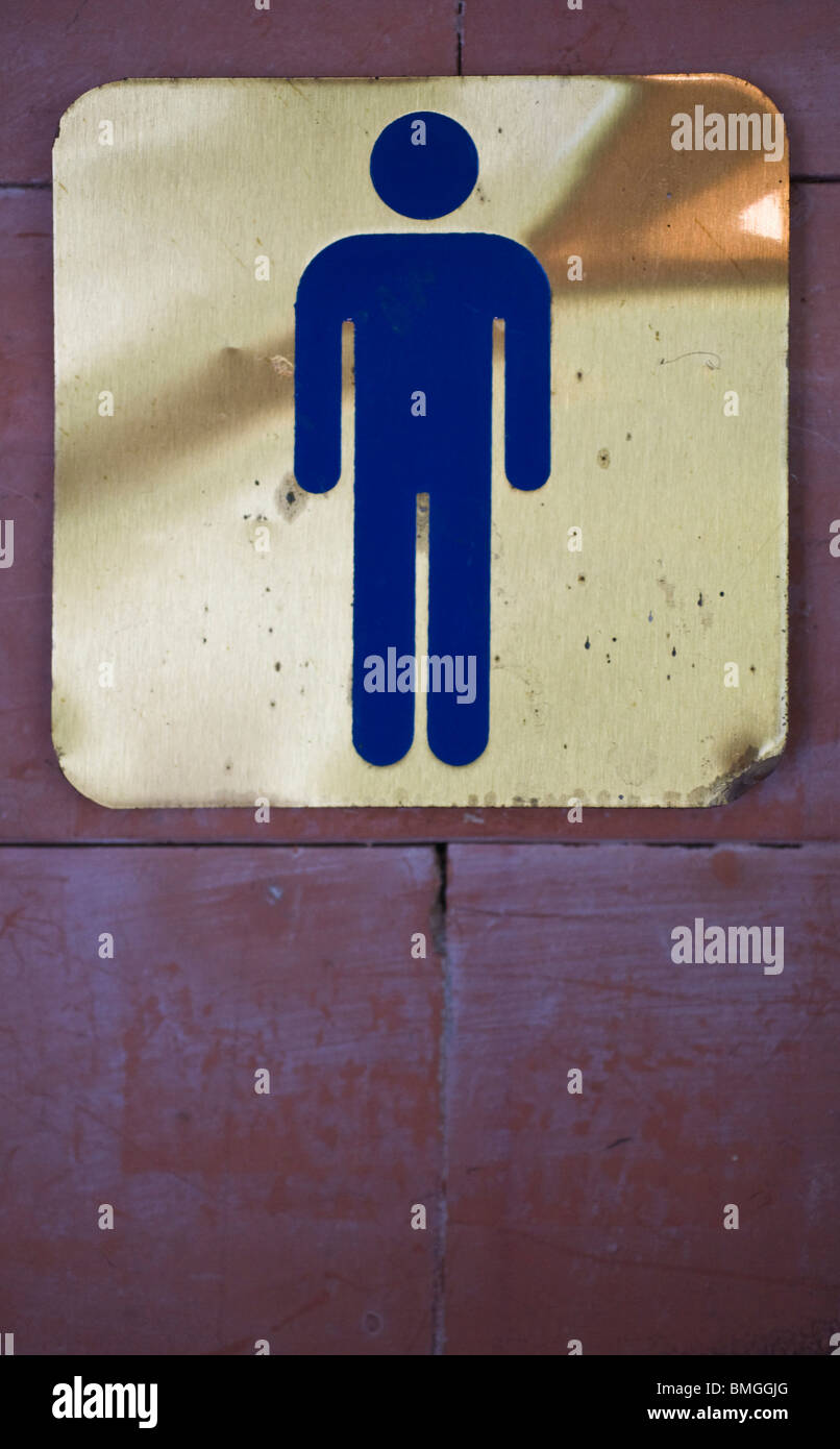 Sign For The Men's Washroom Stock Photo - Alamy