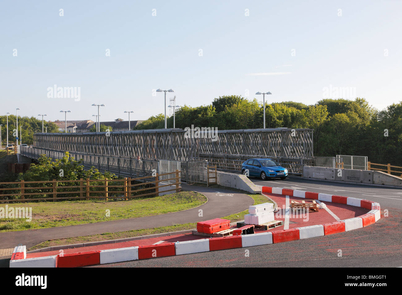 Workington temporary road bridge over the river Derwent. Which replaces ...