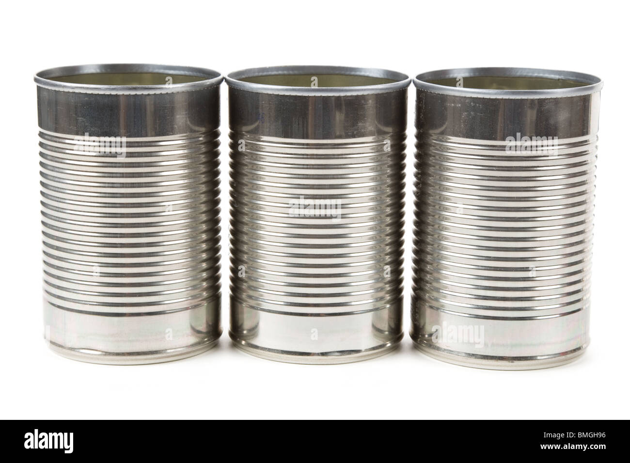 Tin container with white background Stock Photo - Alamy