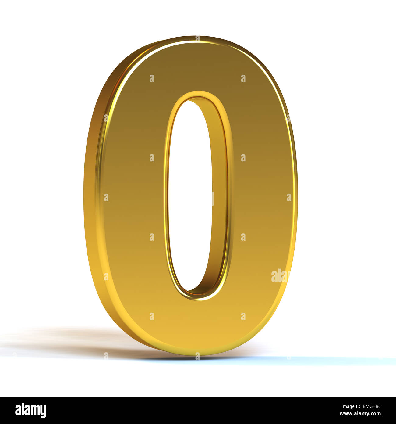 The Number 0 - Gold Stock Photo - Alamy