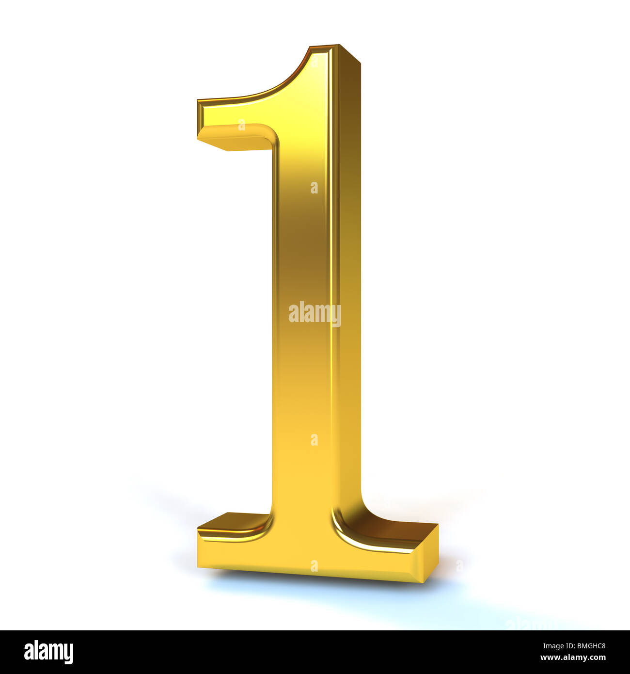 The Number 1 - Gold Stock Photo - Alamy