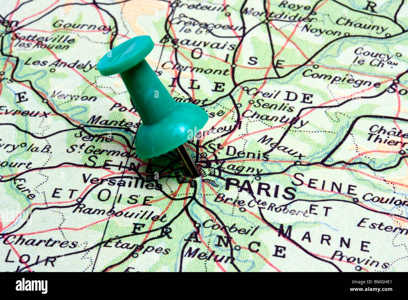 Paris city map hi-res stock photography and images - Alamy