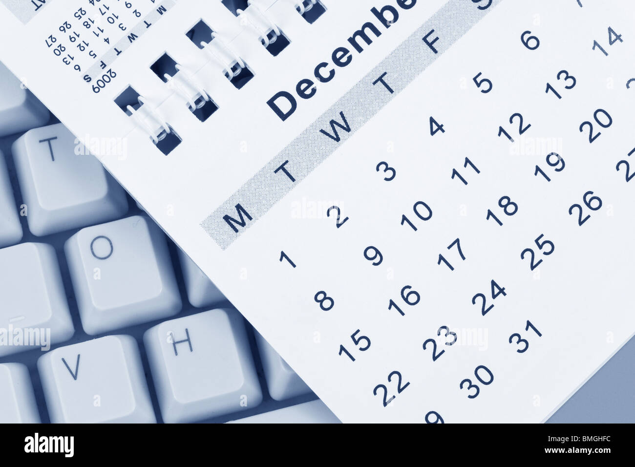 Calendar and Keyboard, December Stock Photo - Alamy