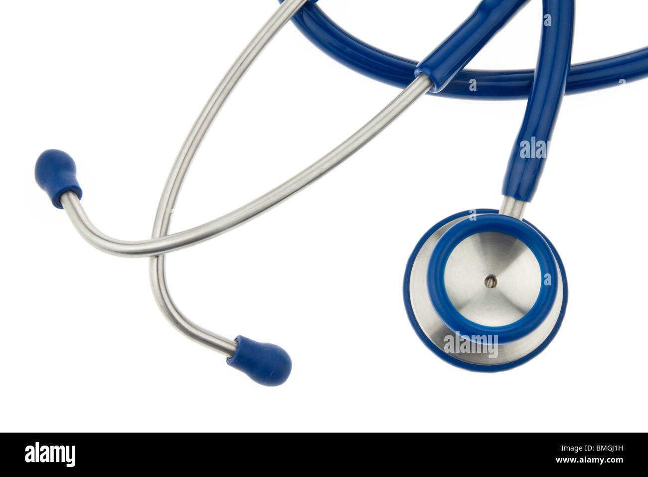 A stethoscope of a doctor. Isolated on white background Stock Photo - Alamy