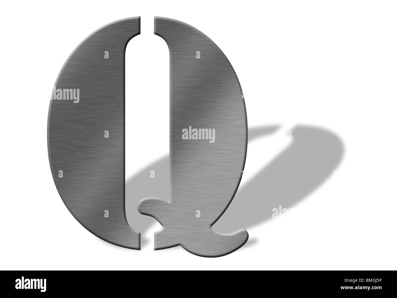 3D Aluminum letters of the alphabet. Isolated with shadow on white ...